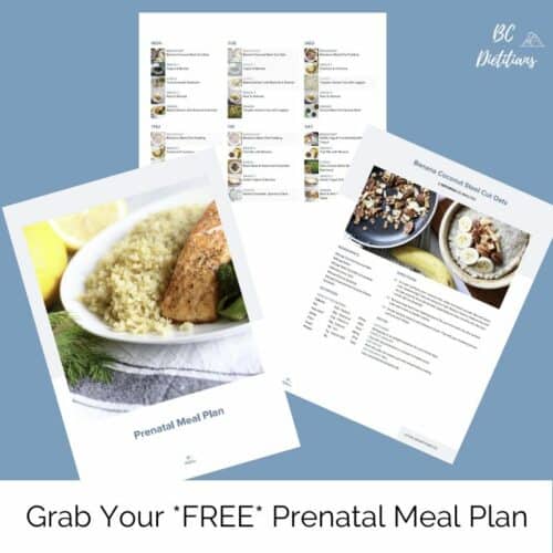 Prenatal Meal Plan - BC Dietitians